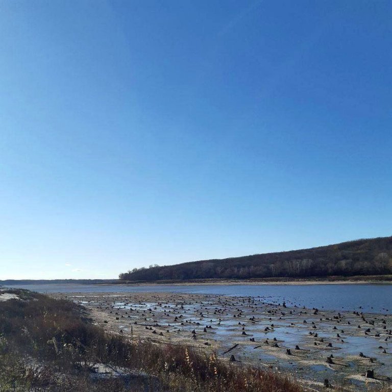 In the Kharkiv region, the Oskil reservoir has become shallow and is on ...