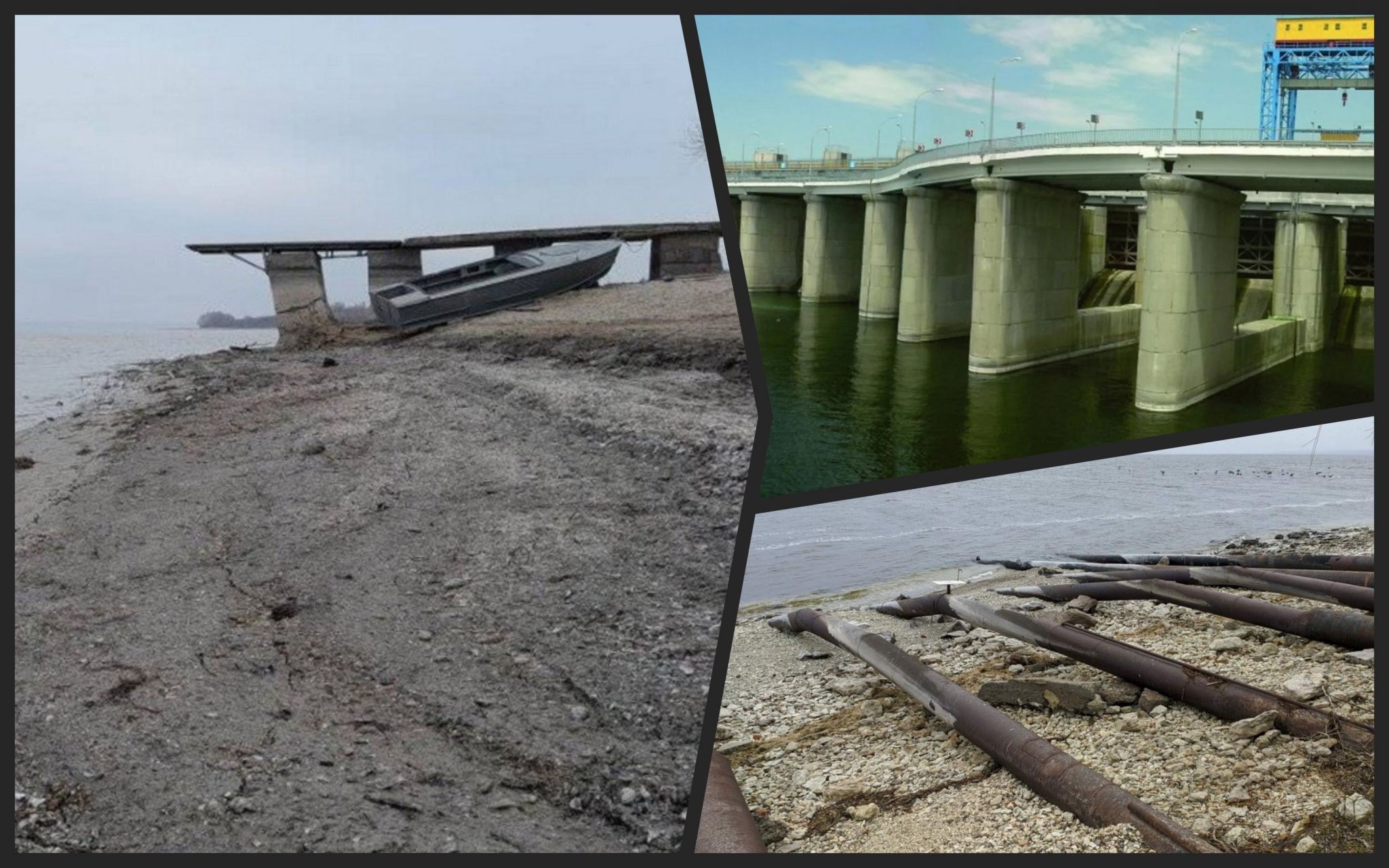 The Kakhov reservoir became shallow due to the blow-up of the HPP dam ...