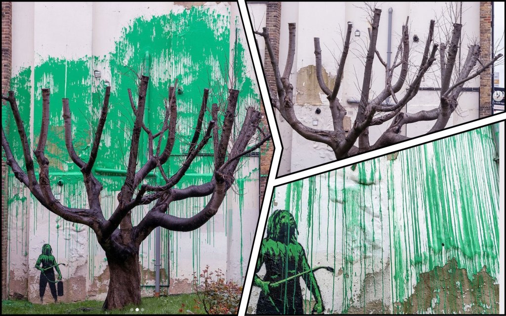 Banksy painted a picture of a tree in London: photo - ecology news ...